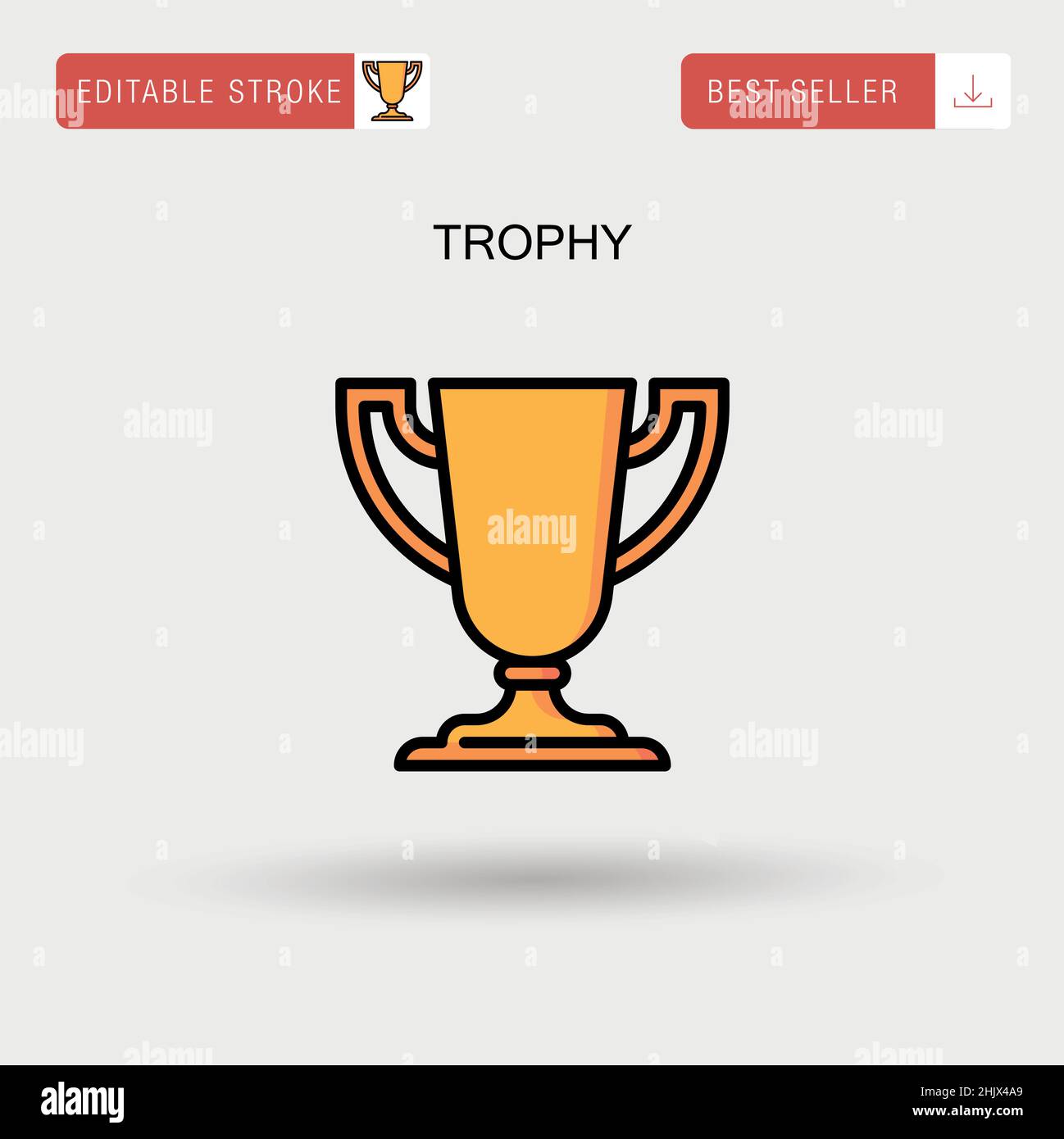 Trophy Simple vector icon Stock Vector Image & Art - Alamy