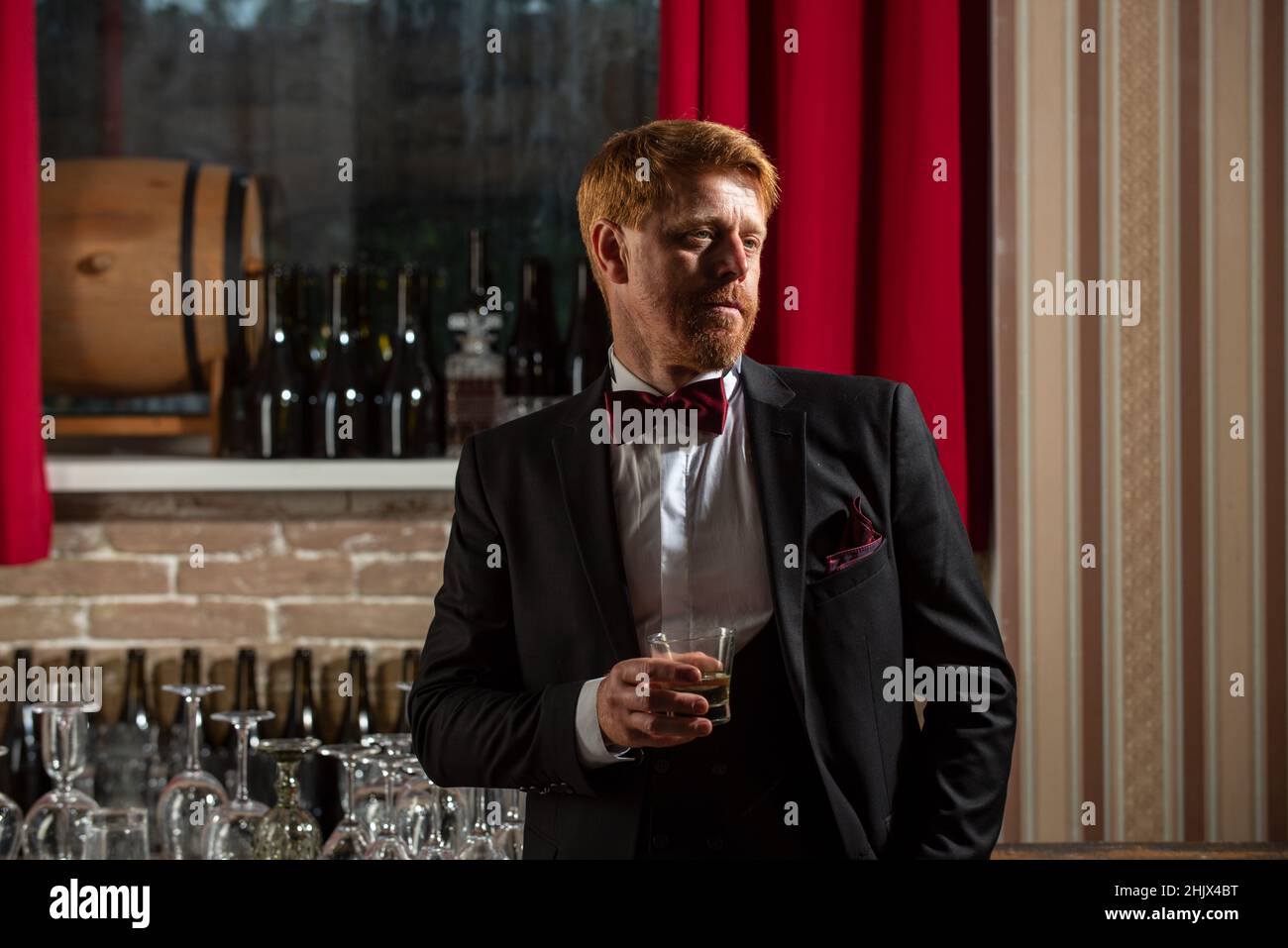Mixologist in suit hi-res stock photography and images - Alamy