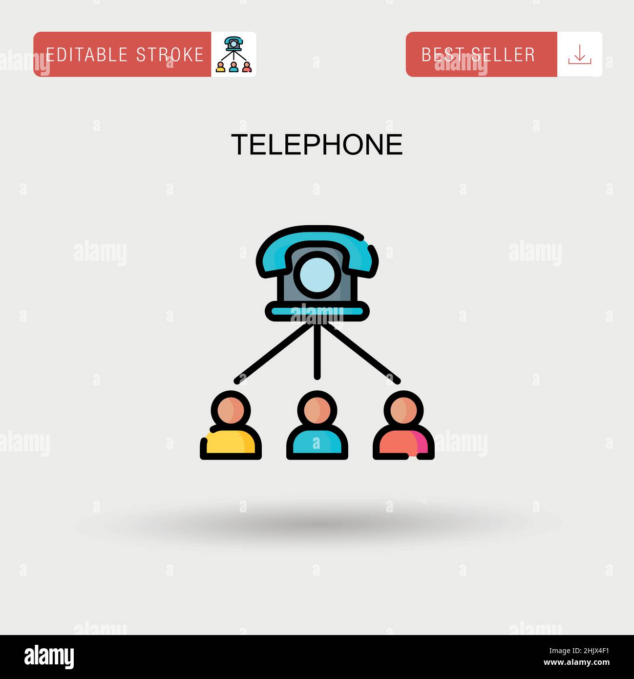 Telephone Simple vector icon Stock Vector Image & Art - Alamy