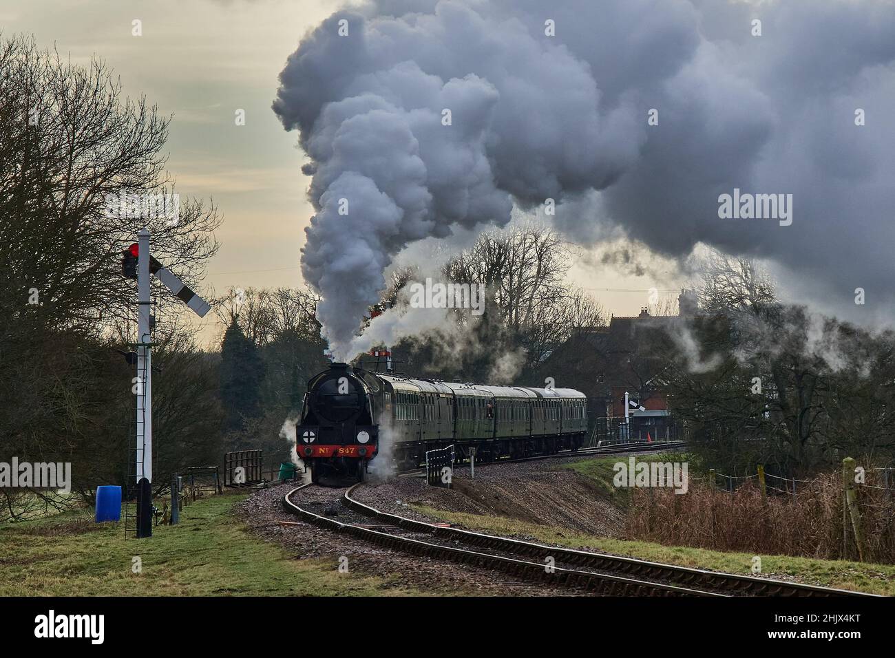 S15 Class locomotive No 847 in action on the Bluebell Railway Stock ...