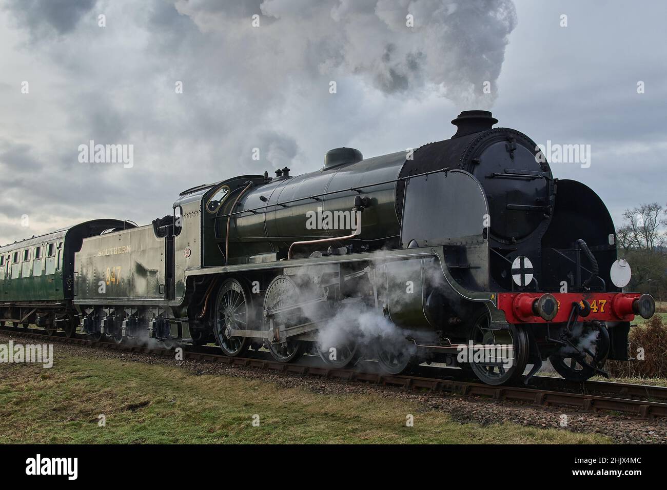 S15 Class locomotive No 847 in action on the Bluebell Railway Stock ...
