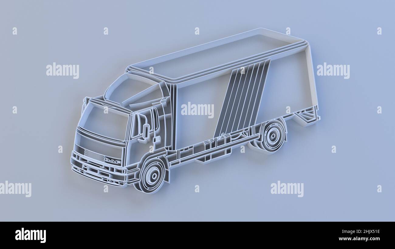 Abstract representation of a vehicle on the paper Stock Photo - Alamy