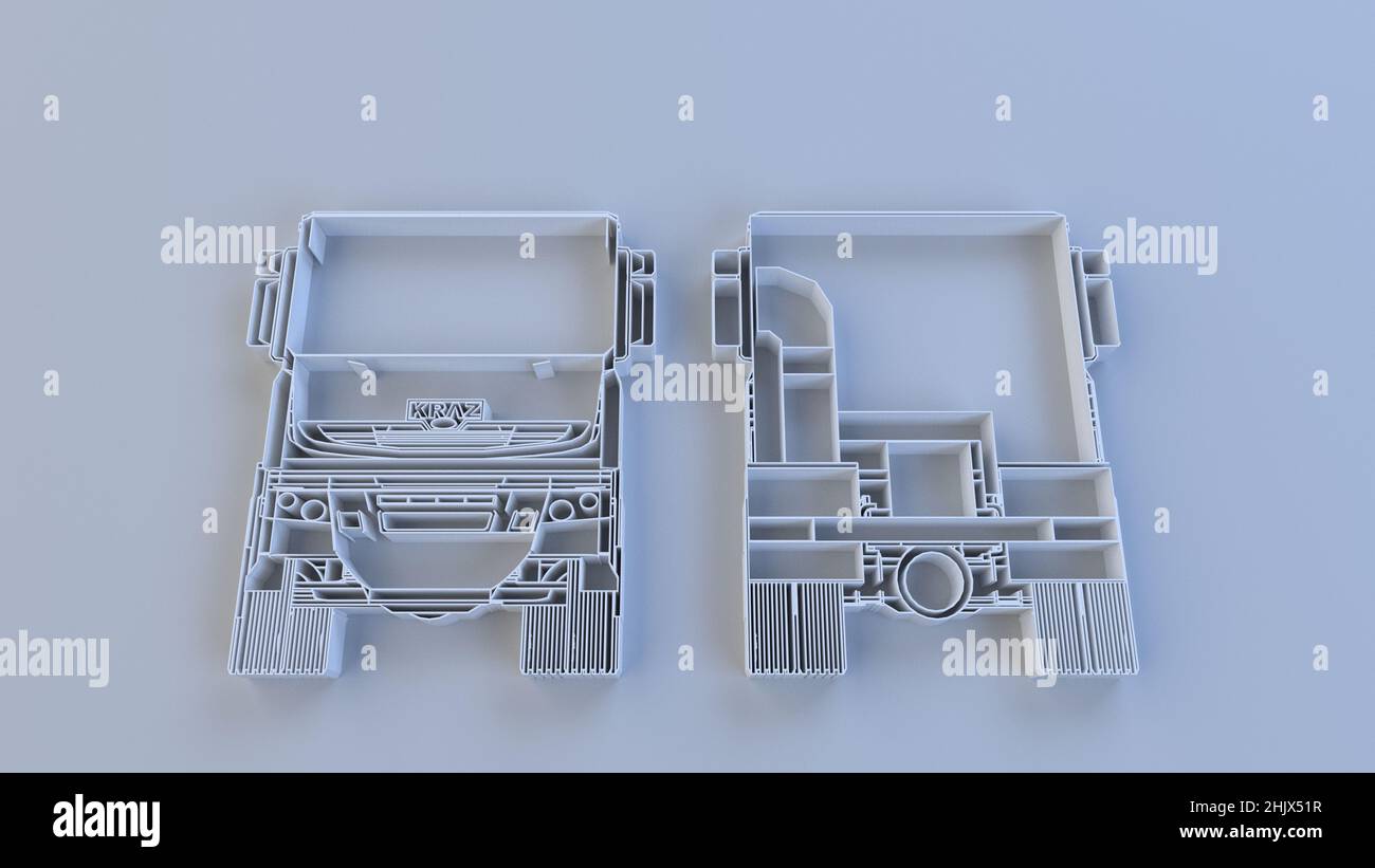 Abstract representation of vehicles on the paper Stock Photo - Alamy