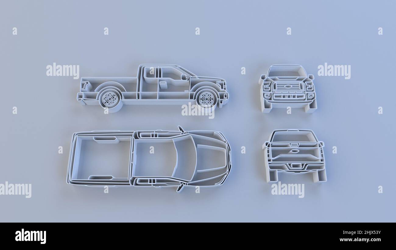 Abstract representation of vehicles on the paper Stock Photo - Alamy