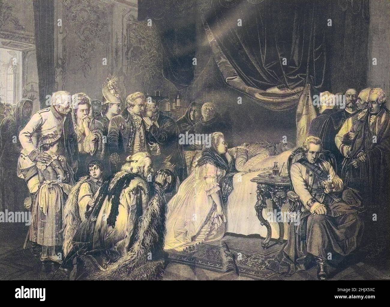 the death bed of Joseph II, Joseph Benedikt Anton Michael Adam 1741 ...