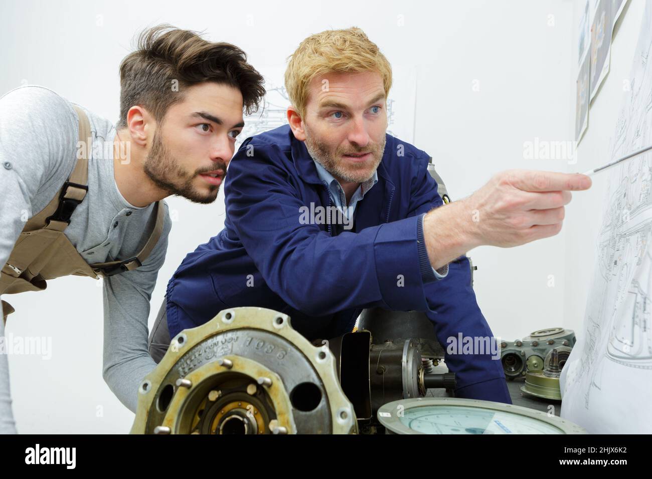 two engineers in an office Stock Photo - Alamy