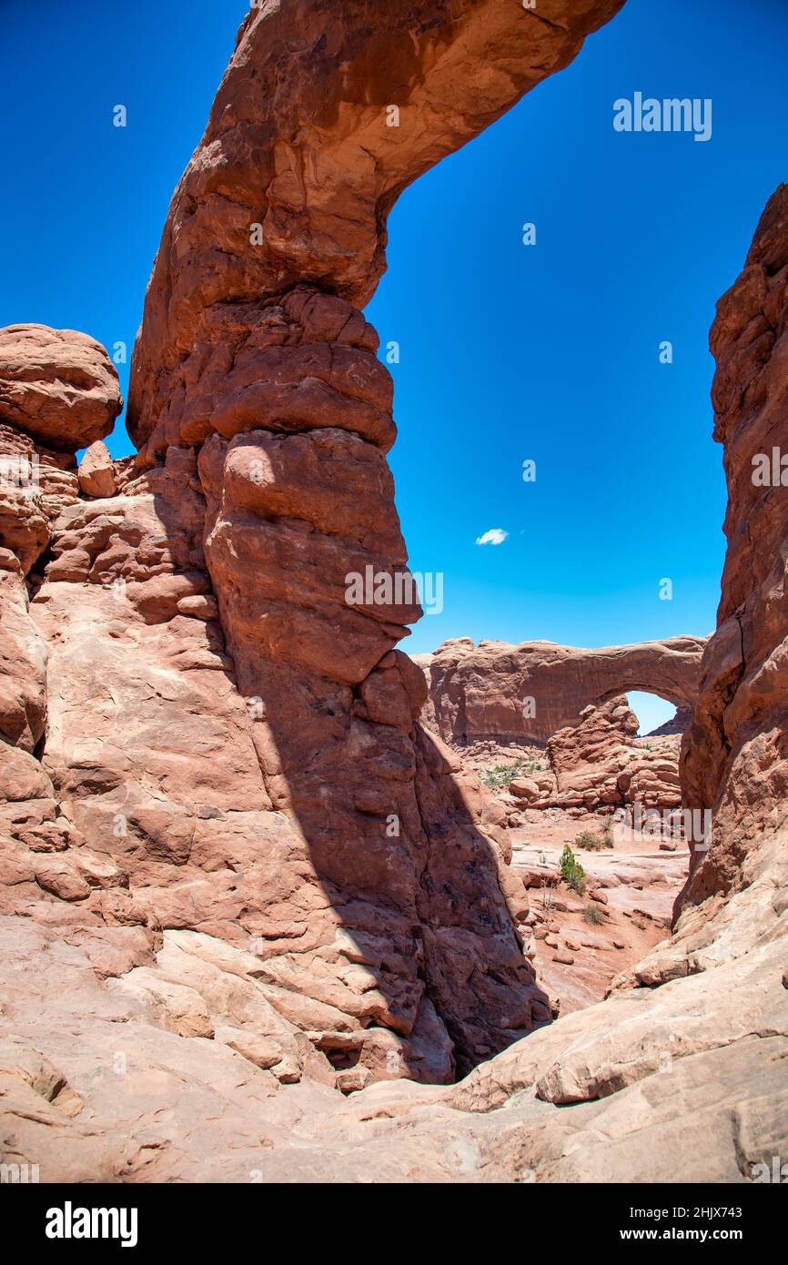 Turret Arch at Arches National Park, Utah in summer season Stock Photo ...