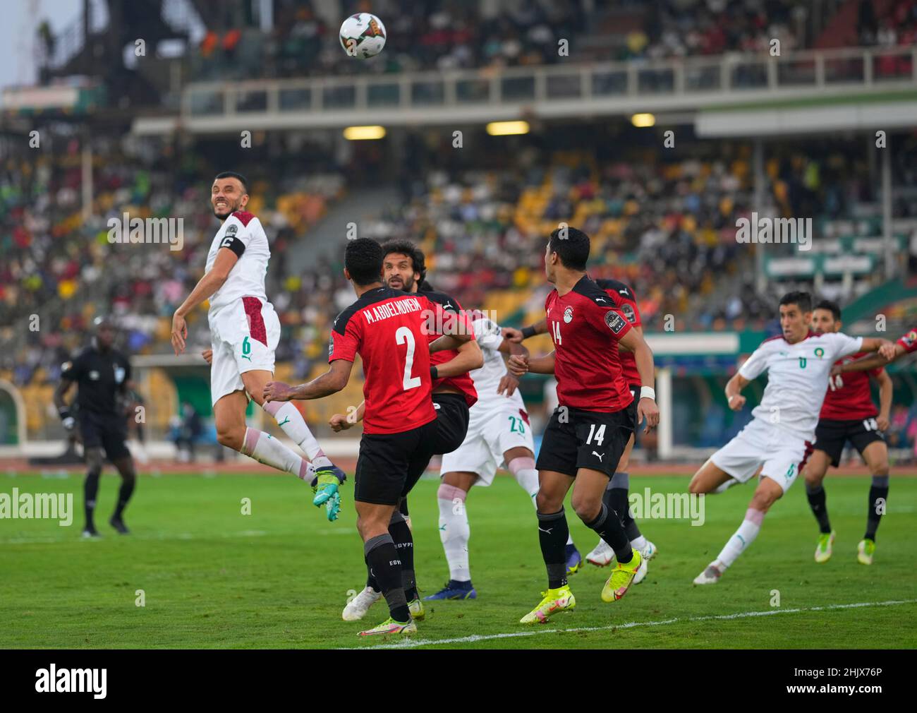 Yaoundé, Cameroon, January, 30, 2022: Romain SaÃ¯ss (captain) of ...
