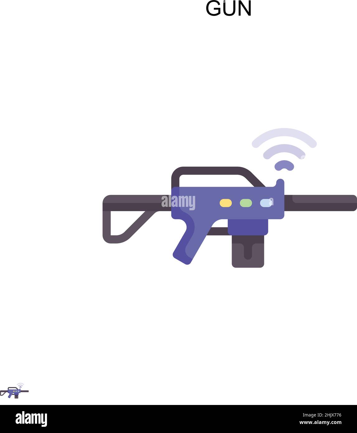 Gun Simple vector icon. Illustration symbol design template for web ...