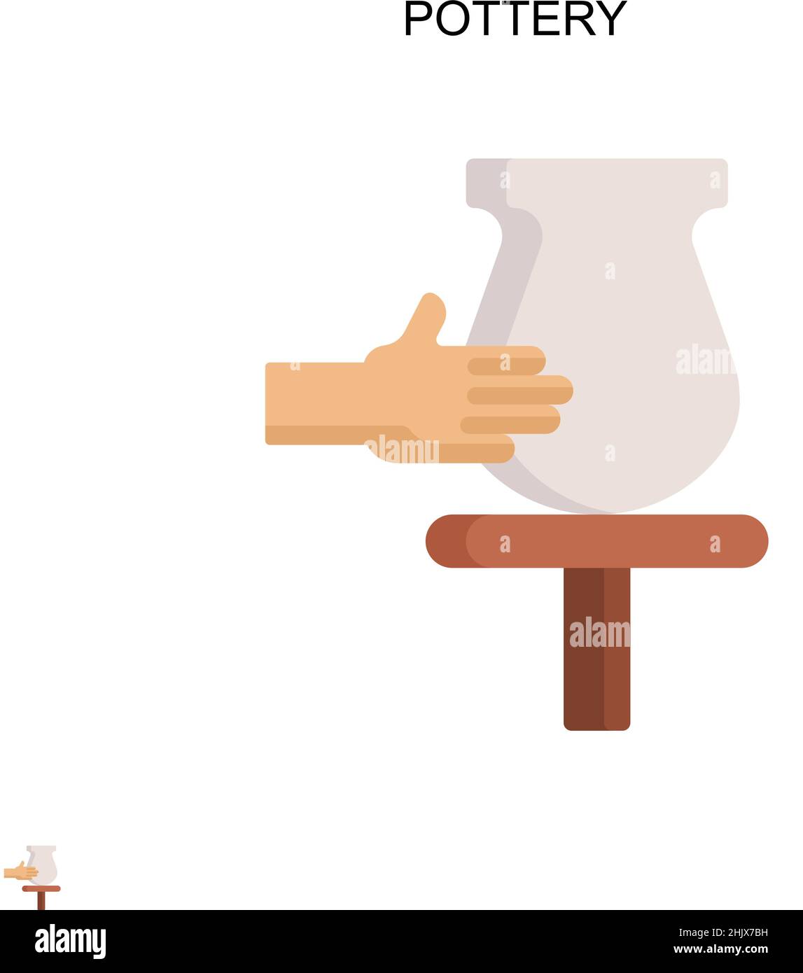 Pottery Simple vector icon. Illustration symbol design template for web ...