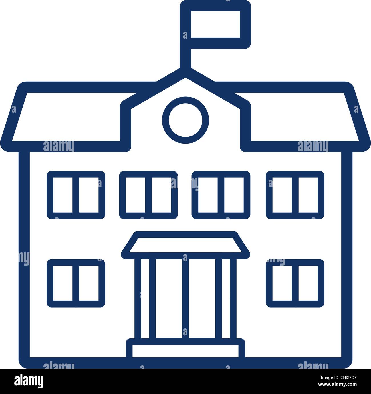 How To Draw A School Building Step By Step