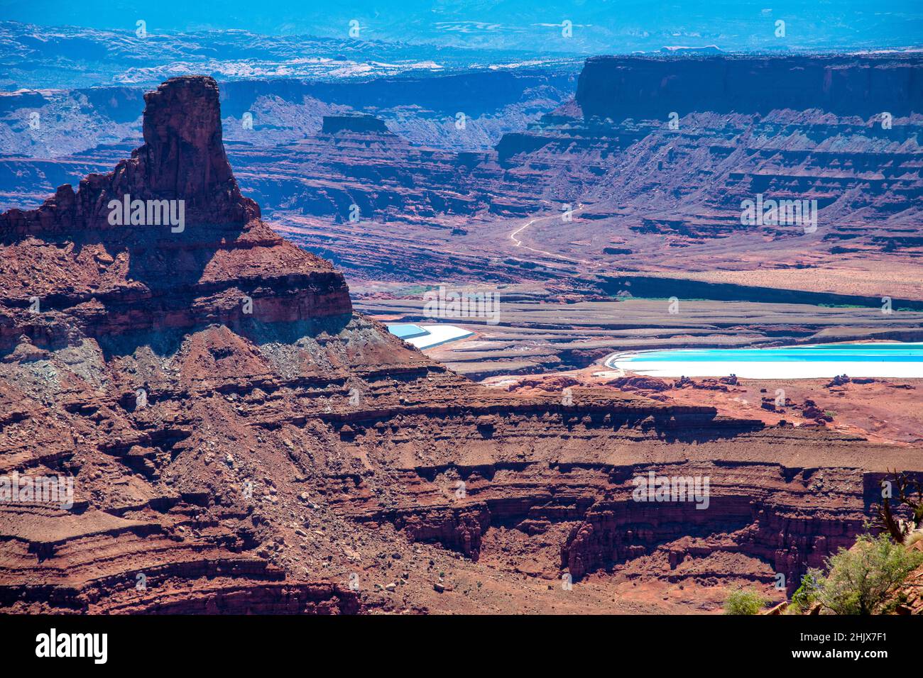 Salt basin near the Colorado river. View from the Dead Horse Point ...