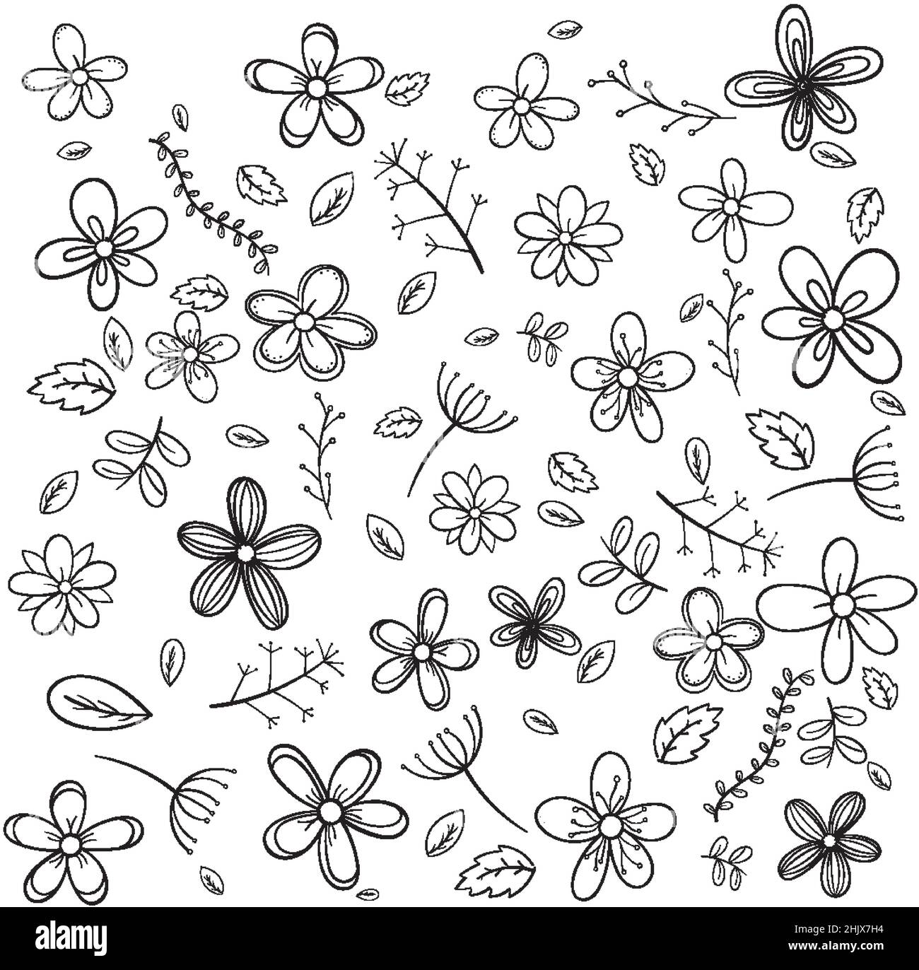 Hand drawn doodle icons set illustration Stock Vector Image & Art - Alamy