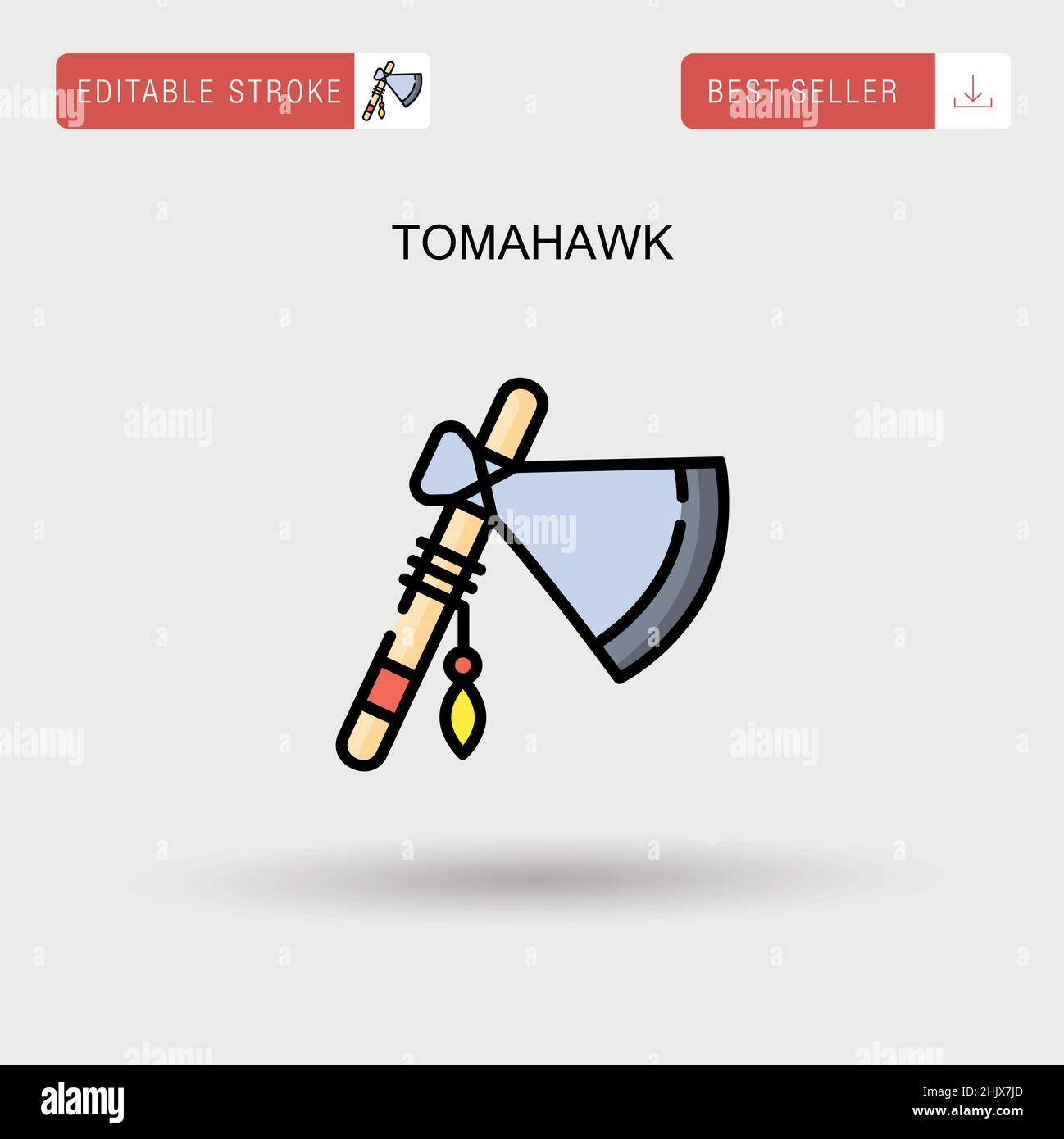 Tomahawk Simple vector icon Stock Vector Image & Art - Alamy