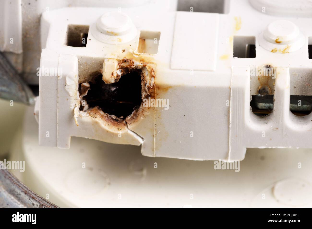 Electric plug damaged overheating hi-res stock photography and images ...