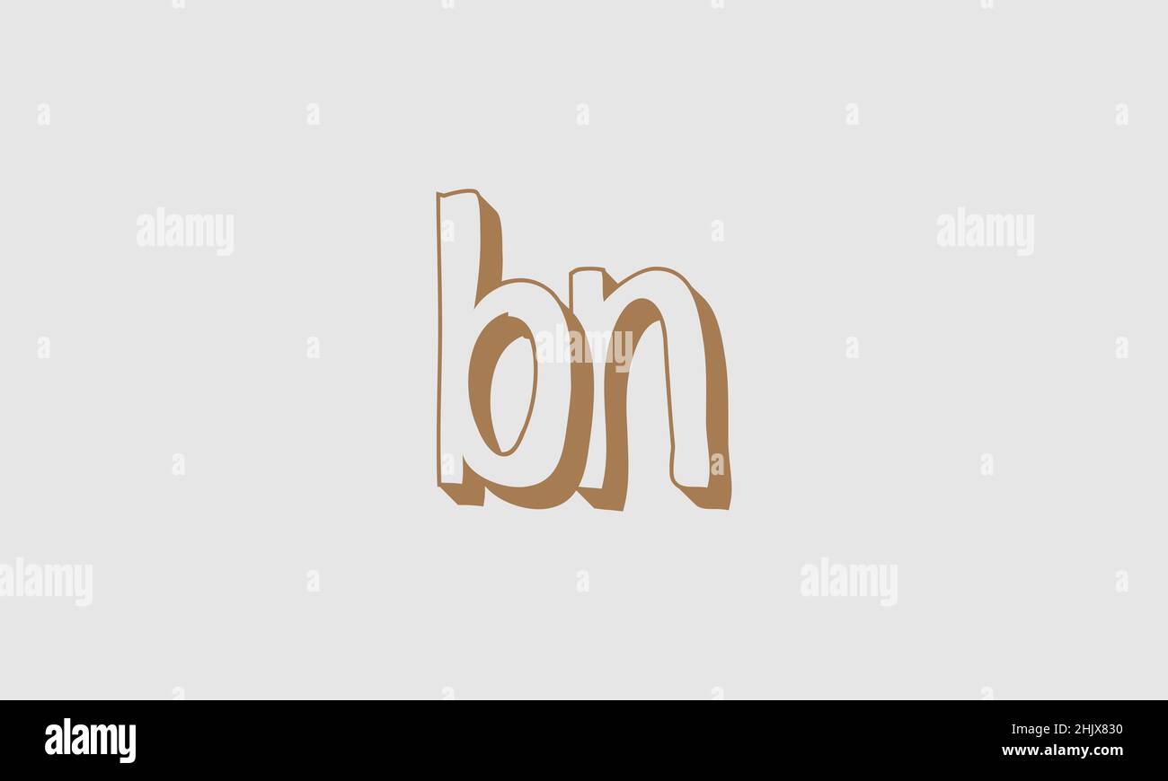 Bold letter icon BN - Initial vector design - Premium Icon, Logo vector ...