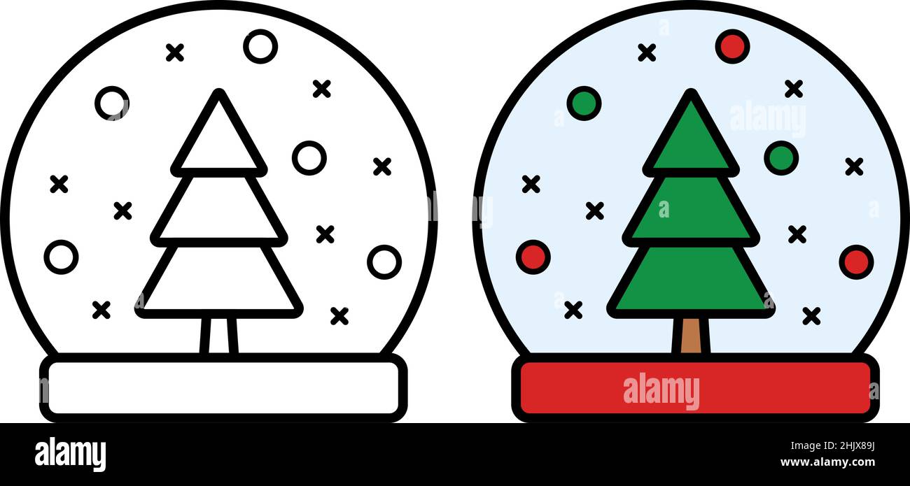 Snow globe on christmas tree Cut Out Stock Images & Pictures - Alamy