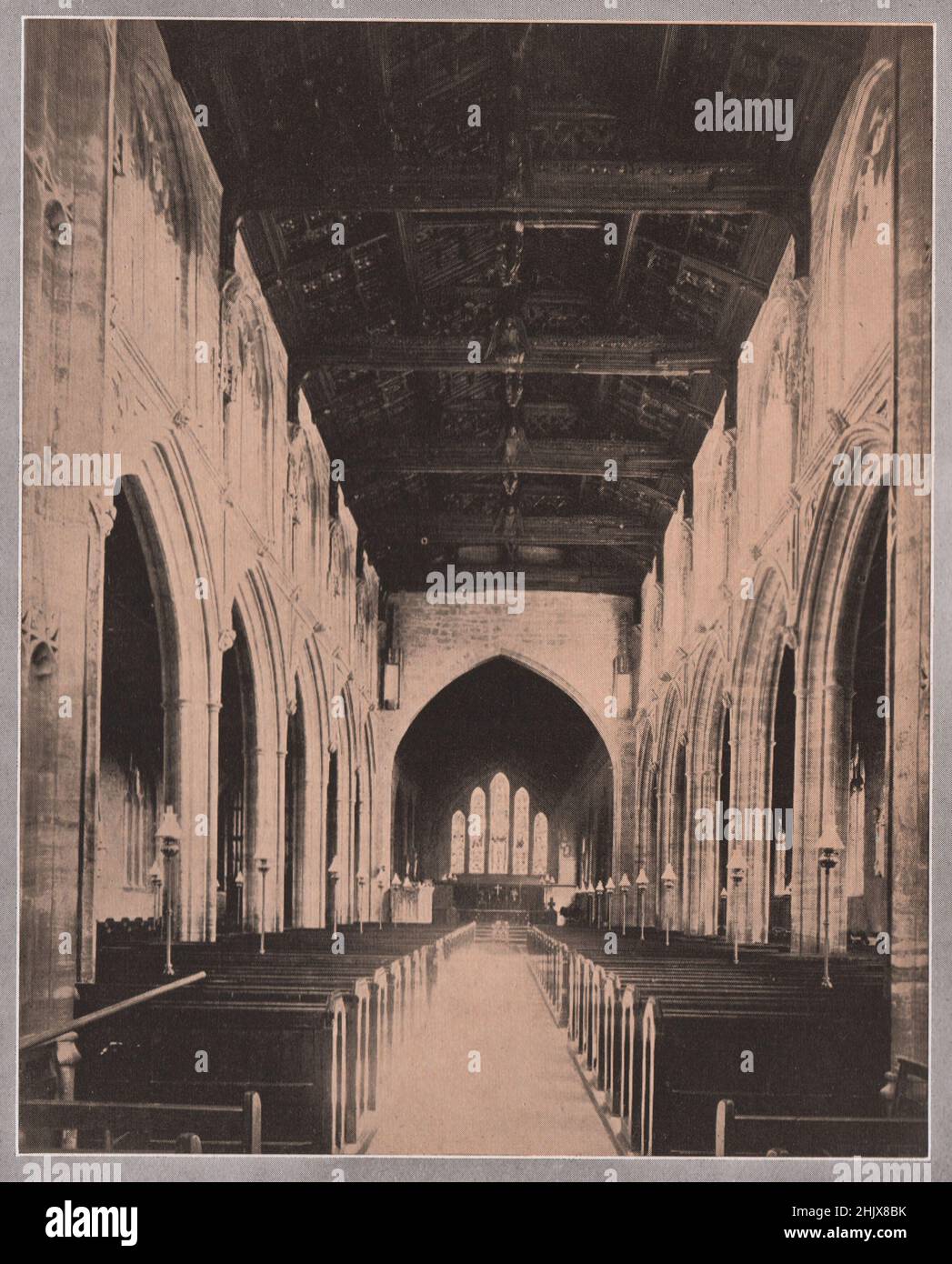 The Nave, Martock Church . Somersetshire (1923 Stock Photo - Alamy
