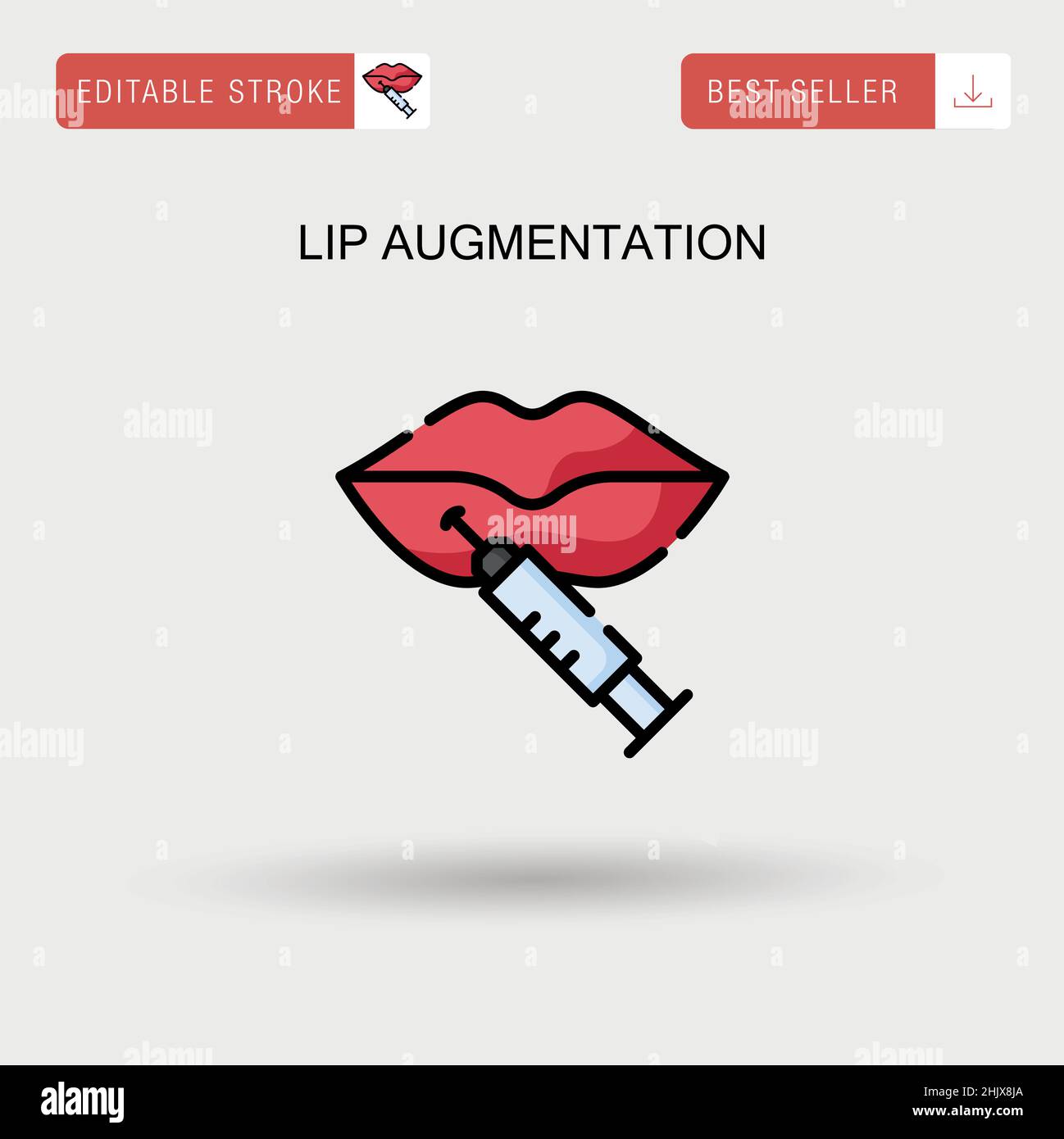 Lip augmentation Simple vector icon Stock Vector Image & Art - Alamy