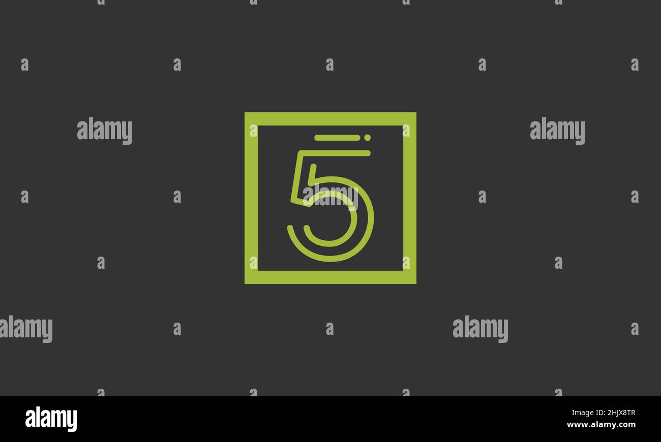 Number 5 door Stock Vector Images - Alamy