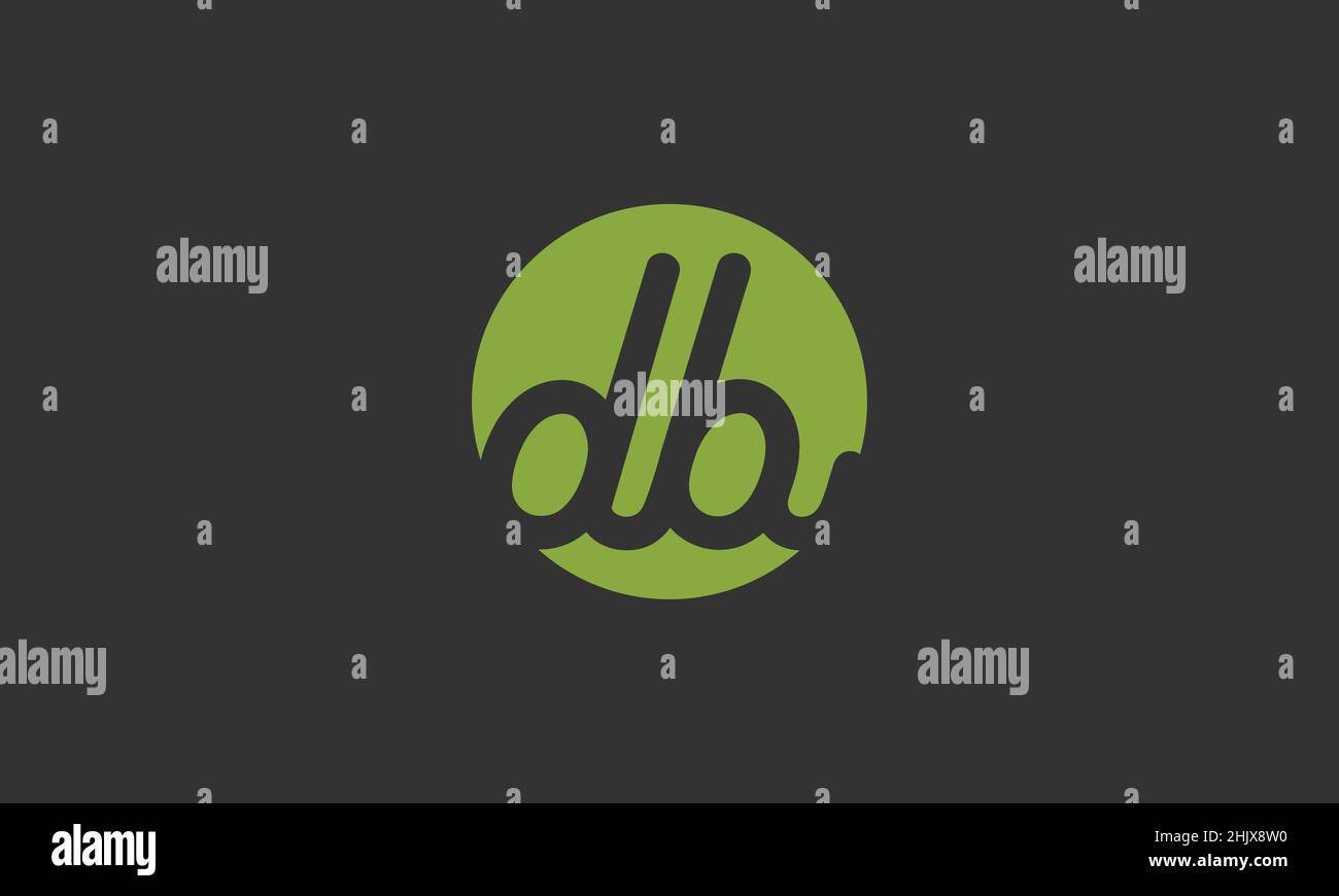 Bold letter DB circle outside - Initial vector design - Premium Icon ...
