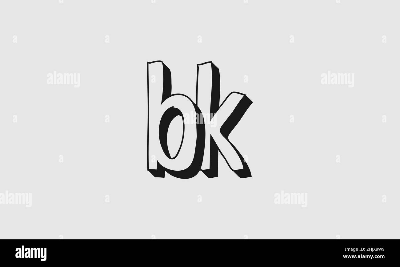 Bold letter icon BK - Initial vector design - Premium Icon, Logo vector ...