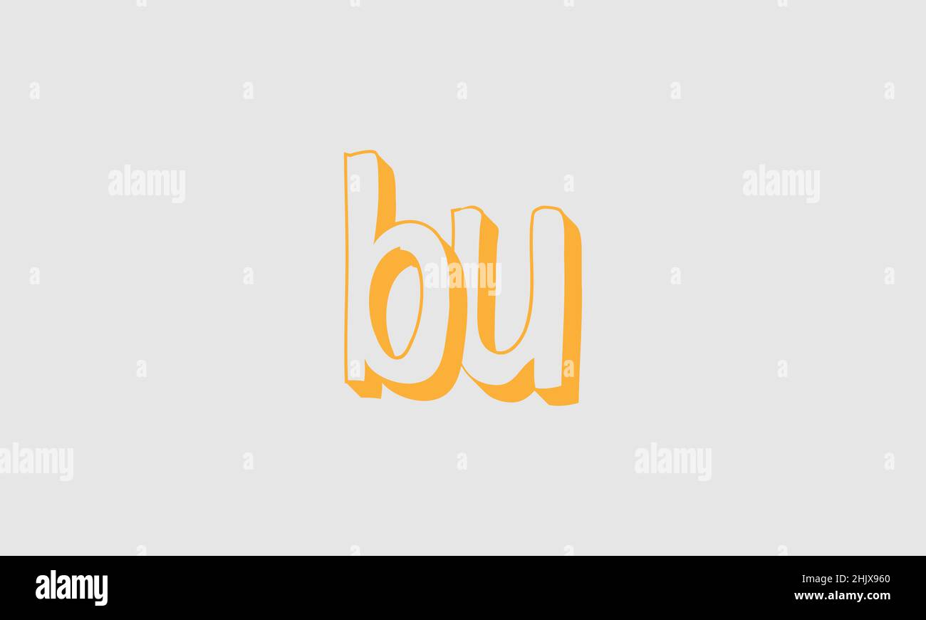 Bold letter icon BU - Initial vector design - Premium Icon, Logo vector ...