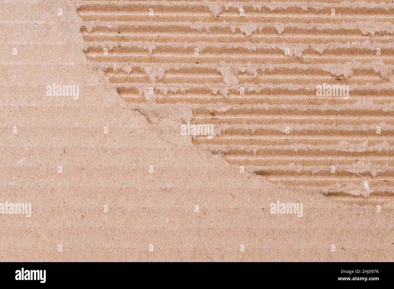 torn brown packing cardboard. background for design. High quality photo ...