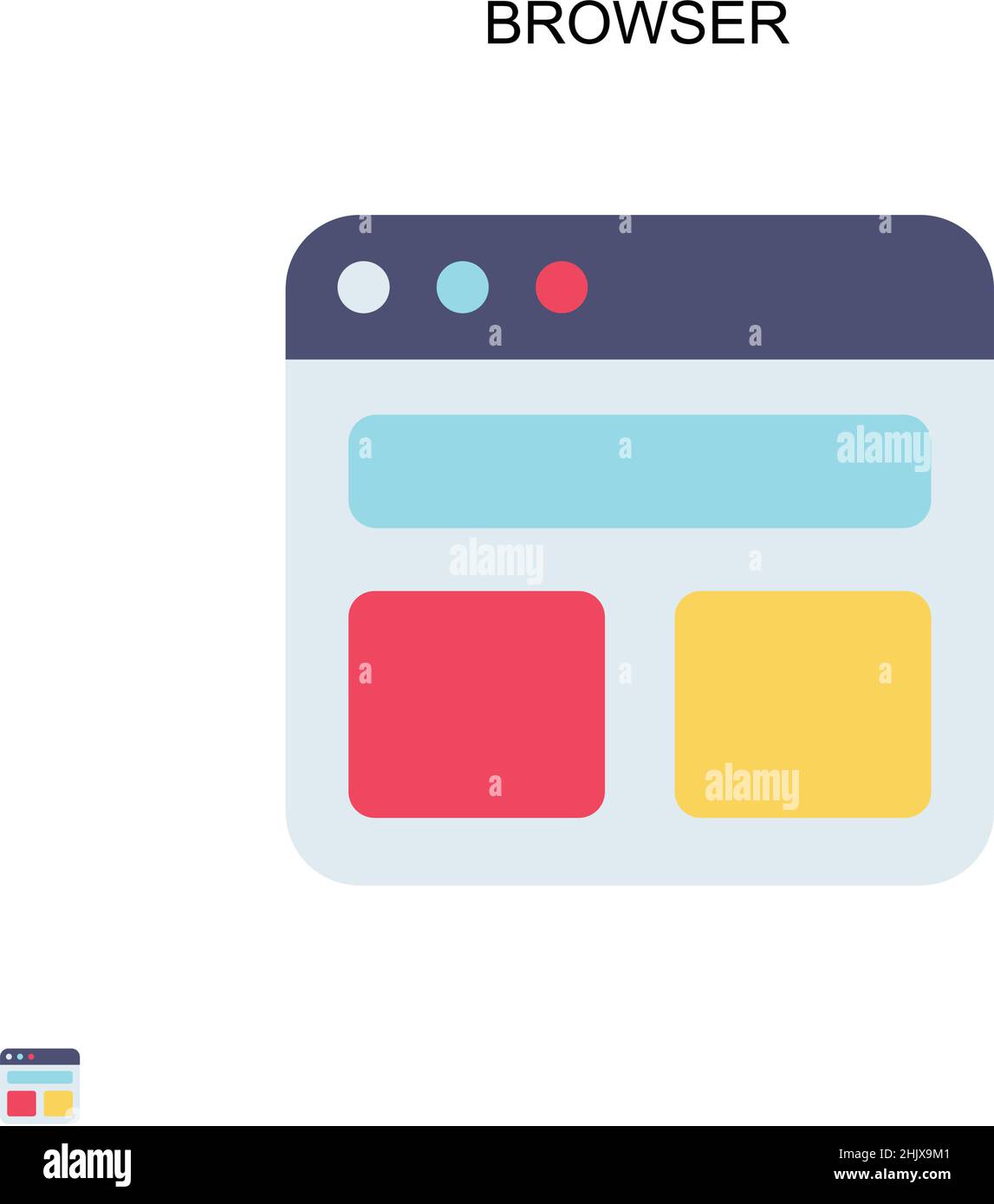 Browser Simple vector icon. Illustration symbol design template for web ...