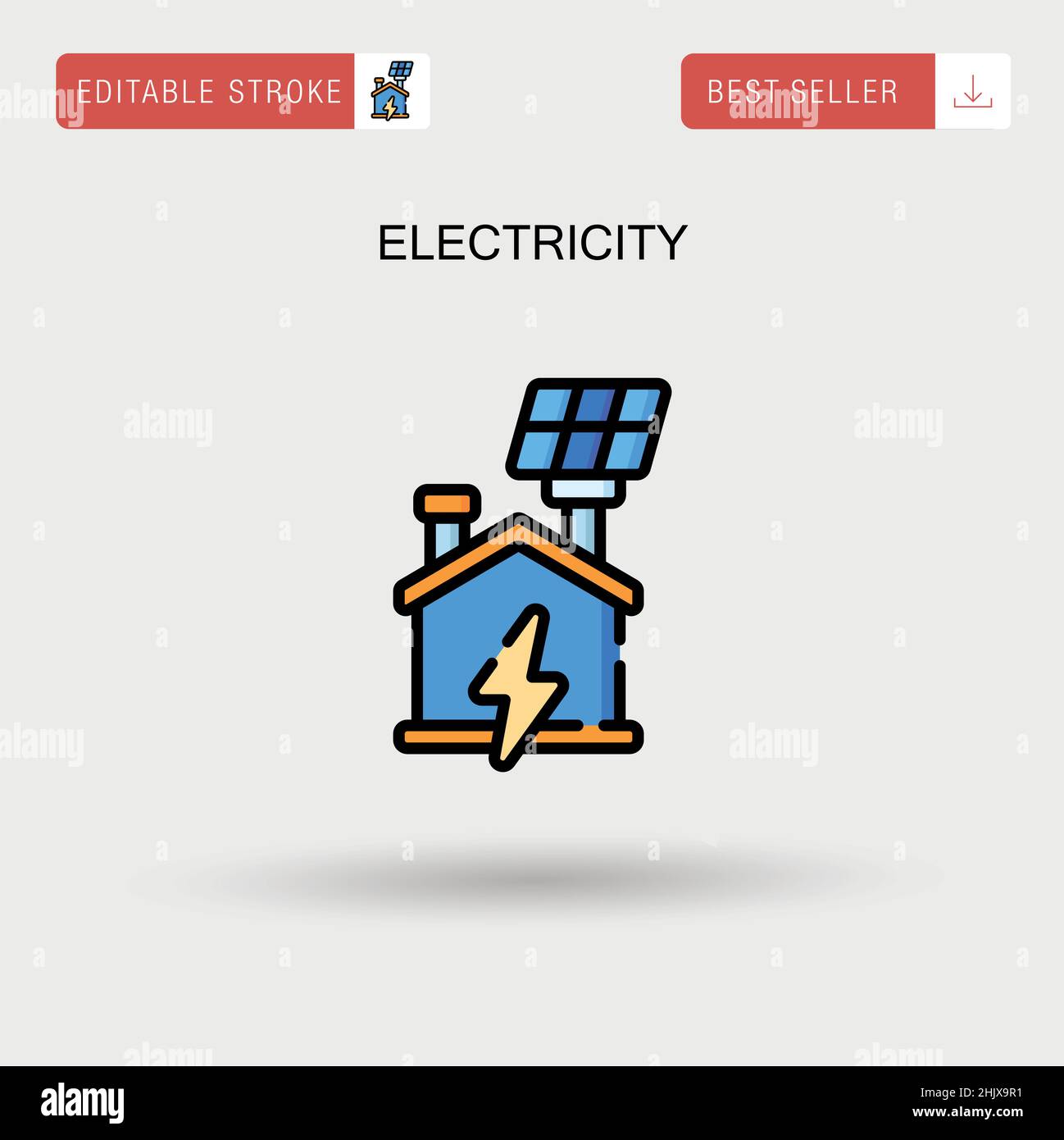 Electricity Simple vector icon Stock Vector Image & Art - Alamy