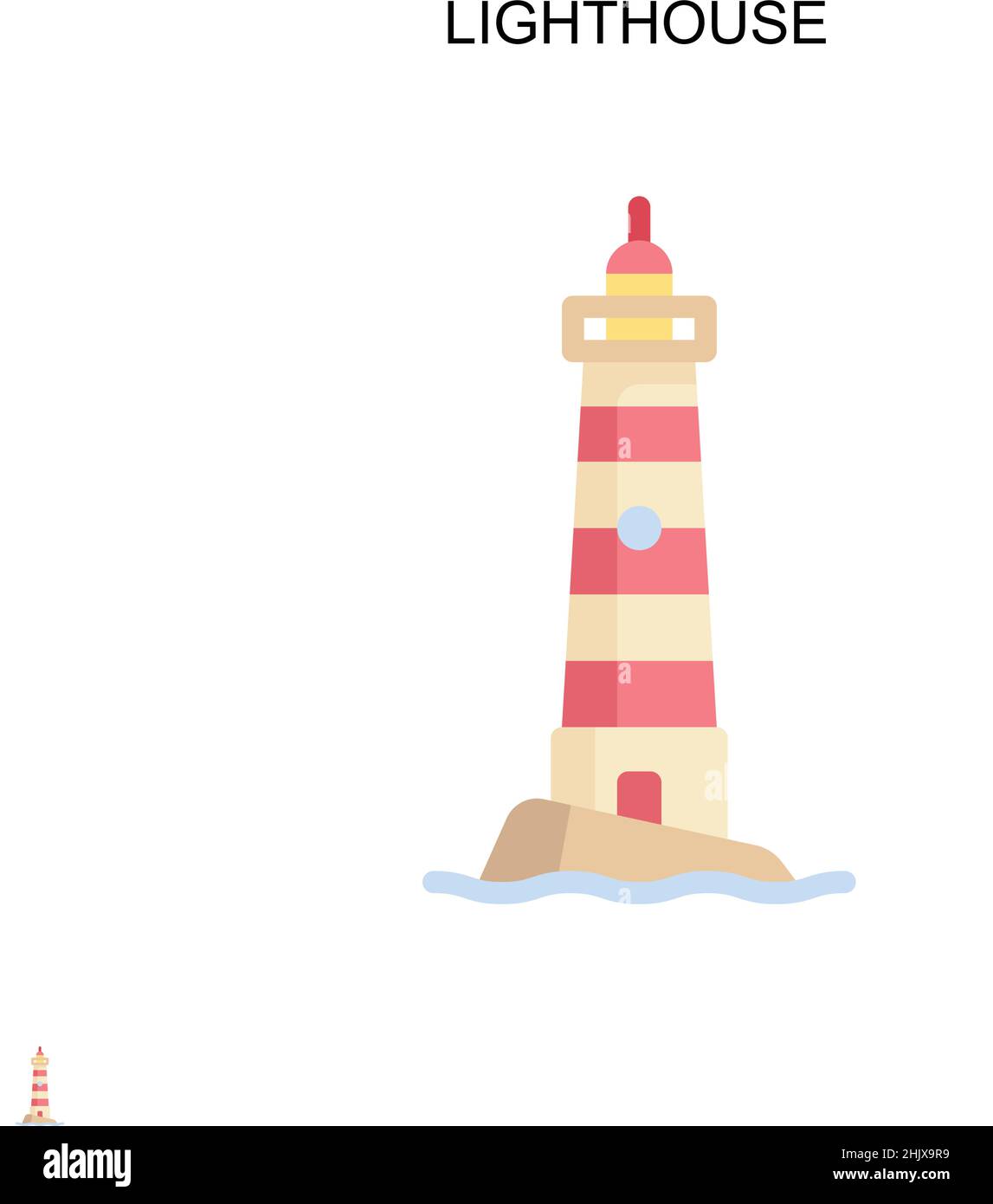 Lighthouse Simple vector icon. Illustration symbol design template for ...