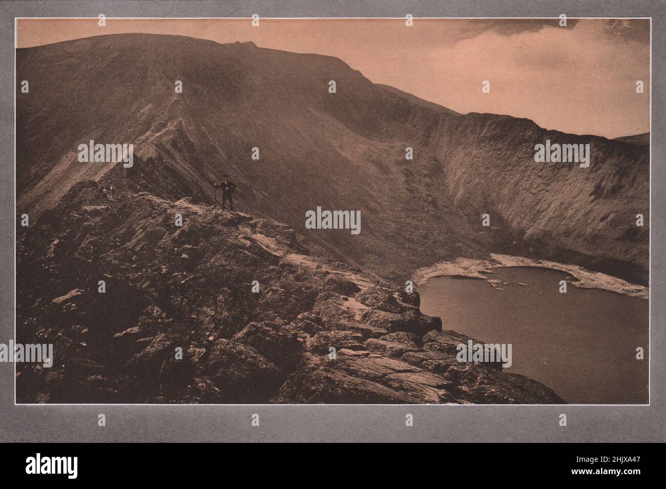 Helvellyn , from Striding Edge . Westmorland (1923 Stock Photo - Alamy