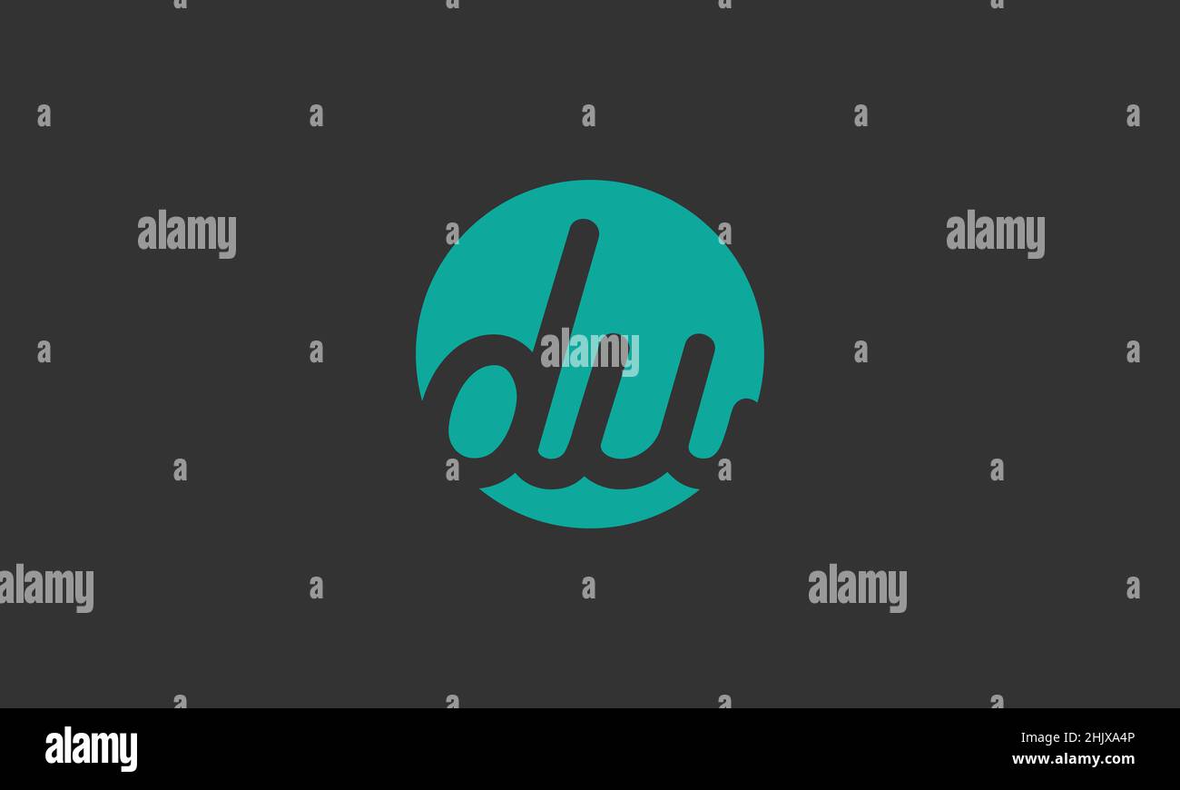 Bold letter DU circle outside - Initial vector design - Premium Icon ...
