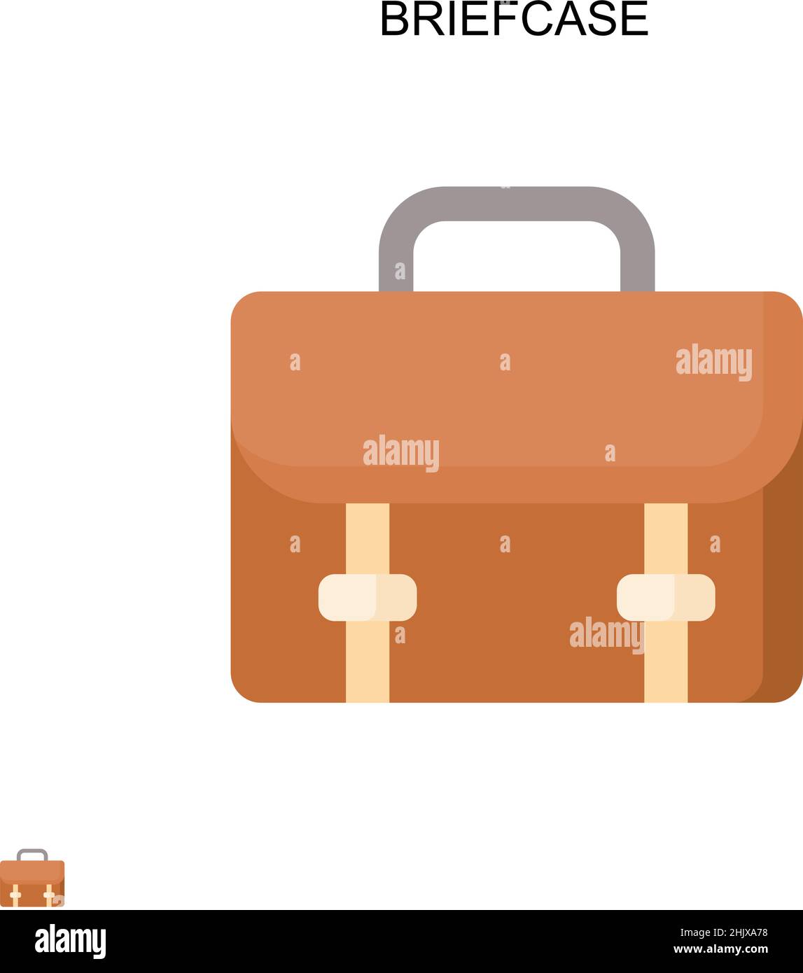 Briefcase Simple vector icon. Illustration symbol design template for ...