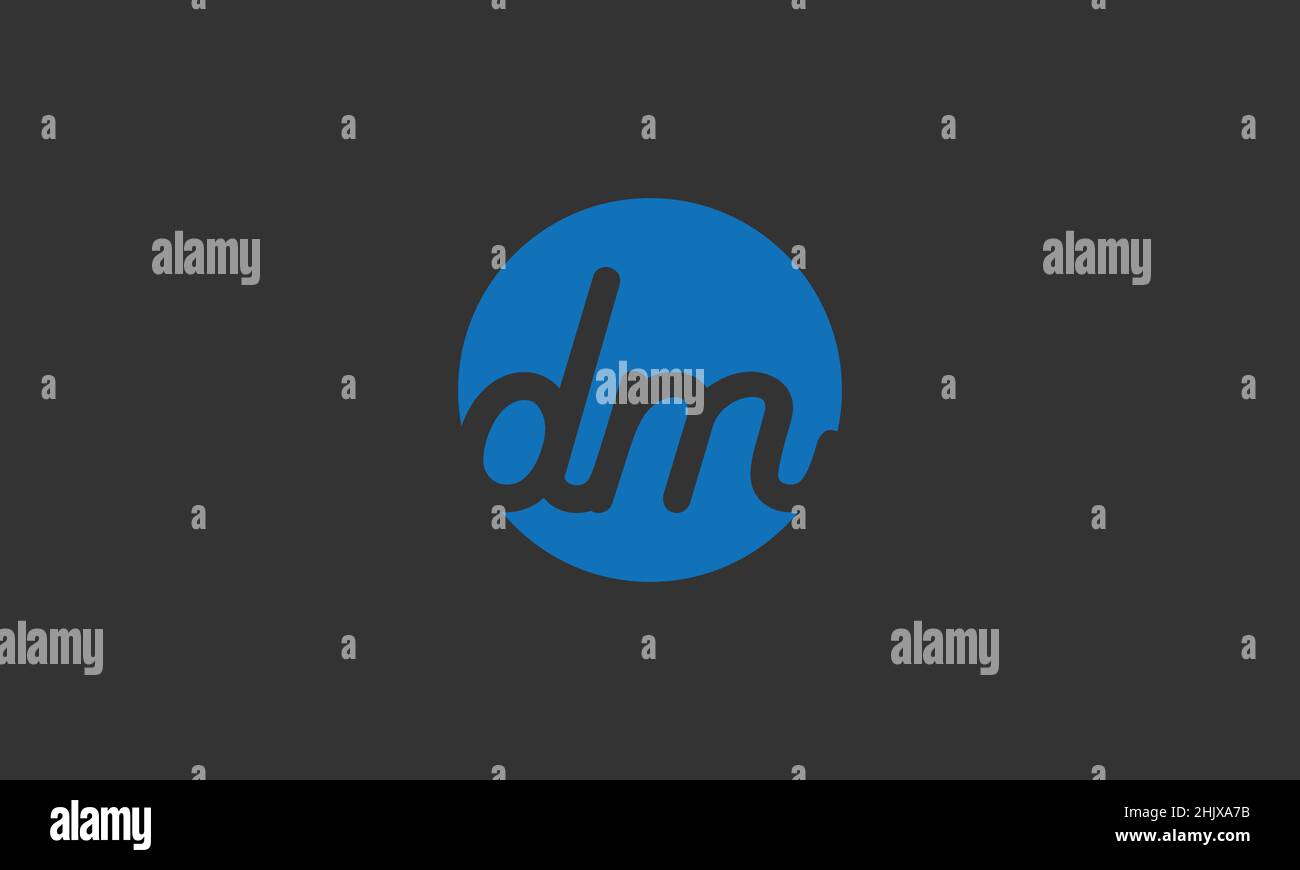 Bold letter DM circle outside - Initial vector design - Premium Icon ...