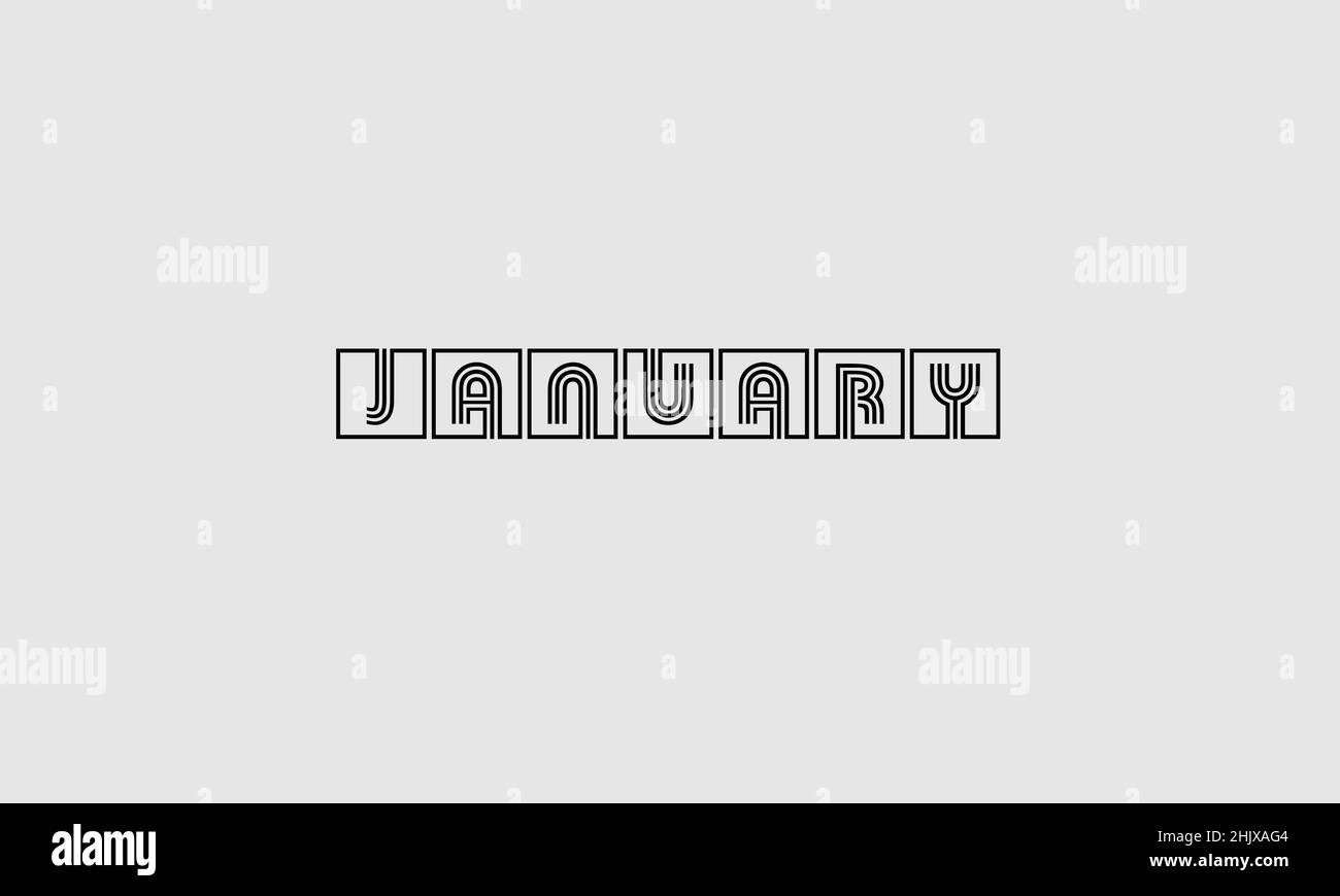 Month JANUARY in letters - Initial vector design - Premium Icon, Logo ...