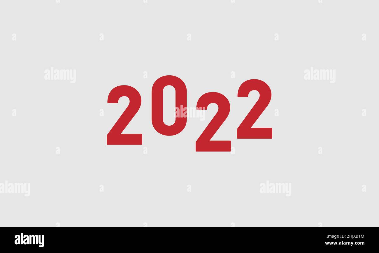 Bold number 2022 in RED letters - Initial vector design - Premium Icon ...