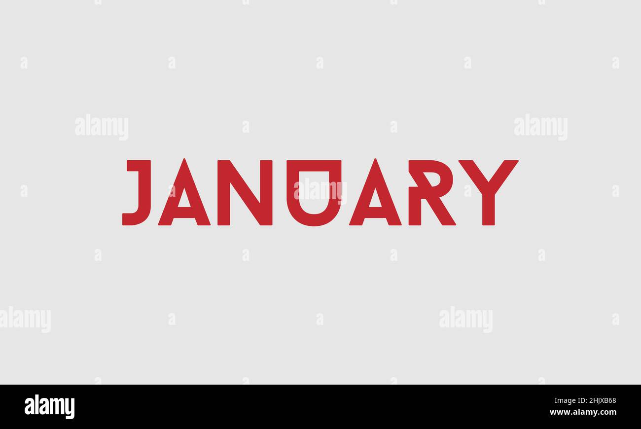 Bold month JANUARY in letters - Initial vector design - Premium Icon ...