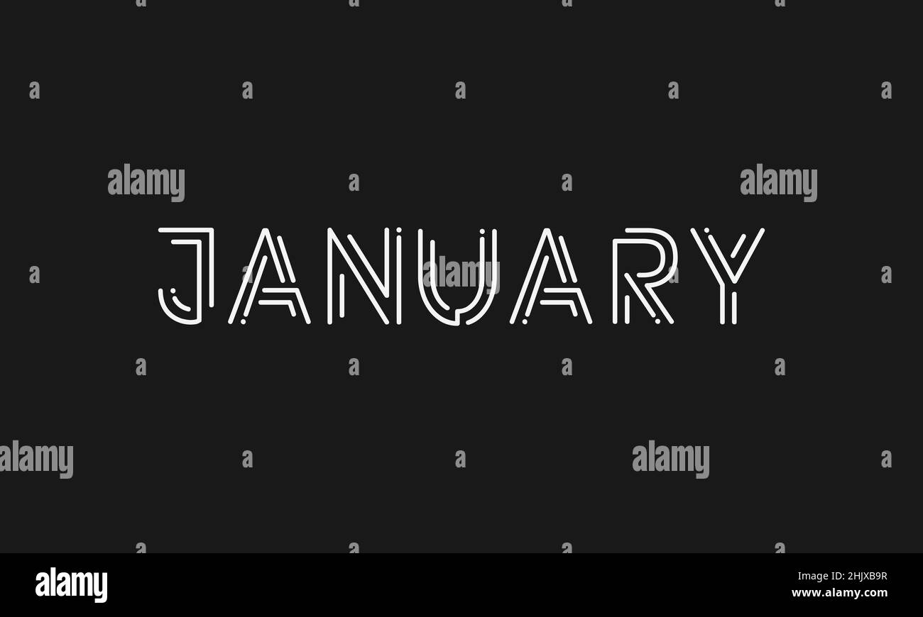 Month JANUARY in letters - Initial vector design - Premium Icon, Logo ...