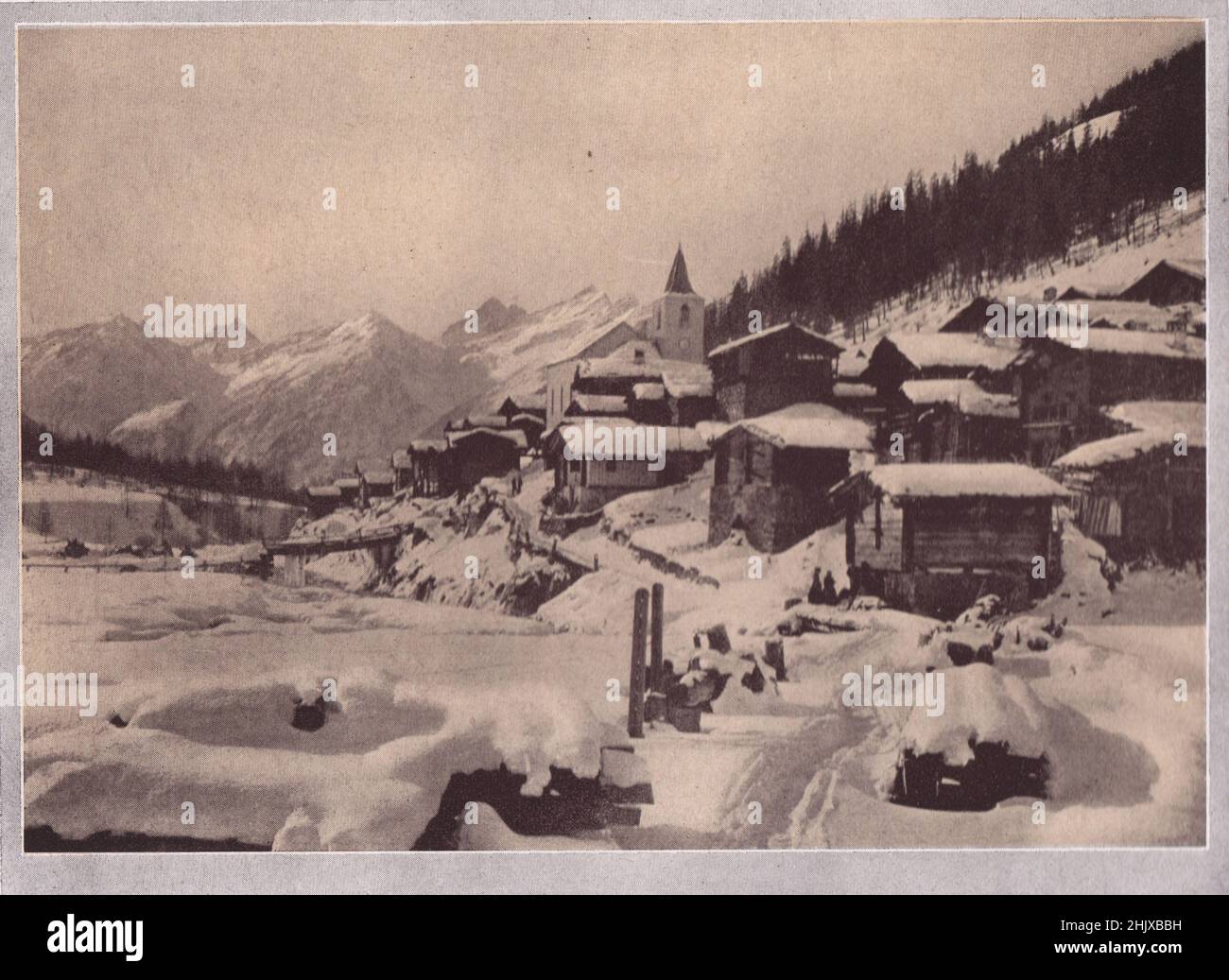 The Village of Blatten in Winter. Switzerland (1925 Stock Photo - Alamy