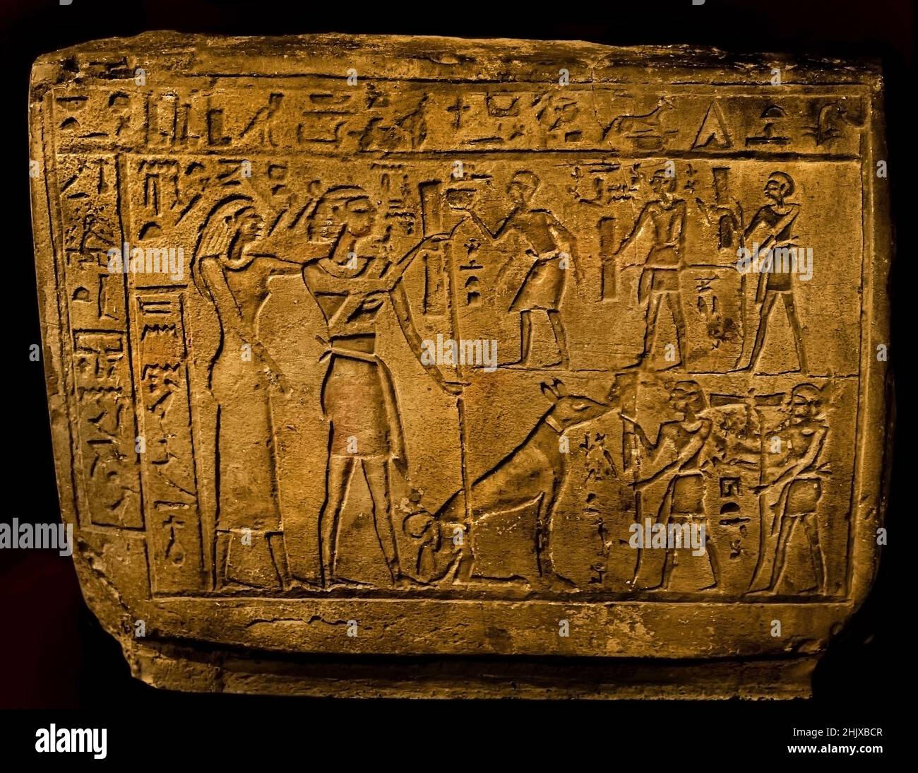 Stela with Nubian bowmen, Stone / limestone, 34 x 46 x 10 cm, 2118–1980 ...