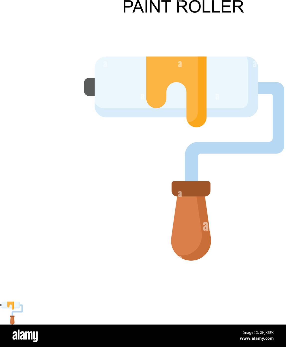 Paint roller Simple vector icon. Illustration symbol design template ...