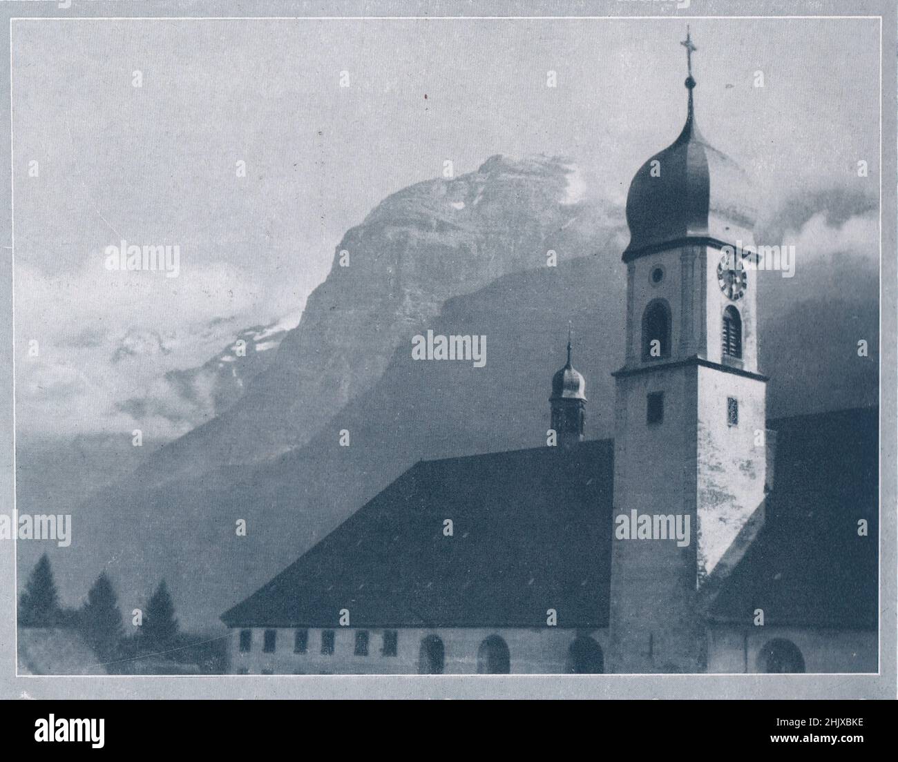 Mont Titlis, from Engelberg Church. Switzerland (1925 Stock Photo - Alamy