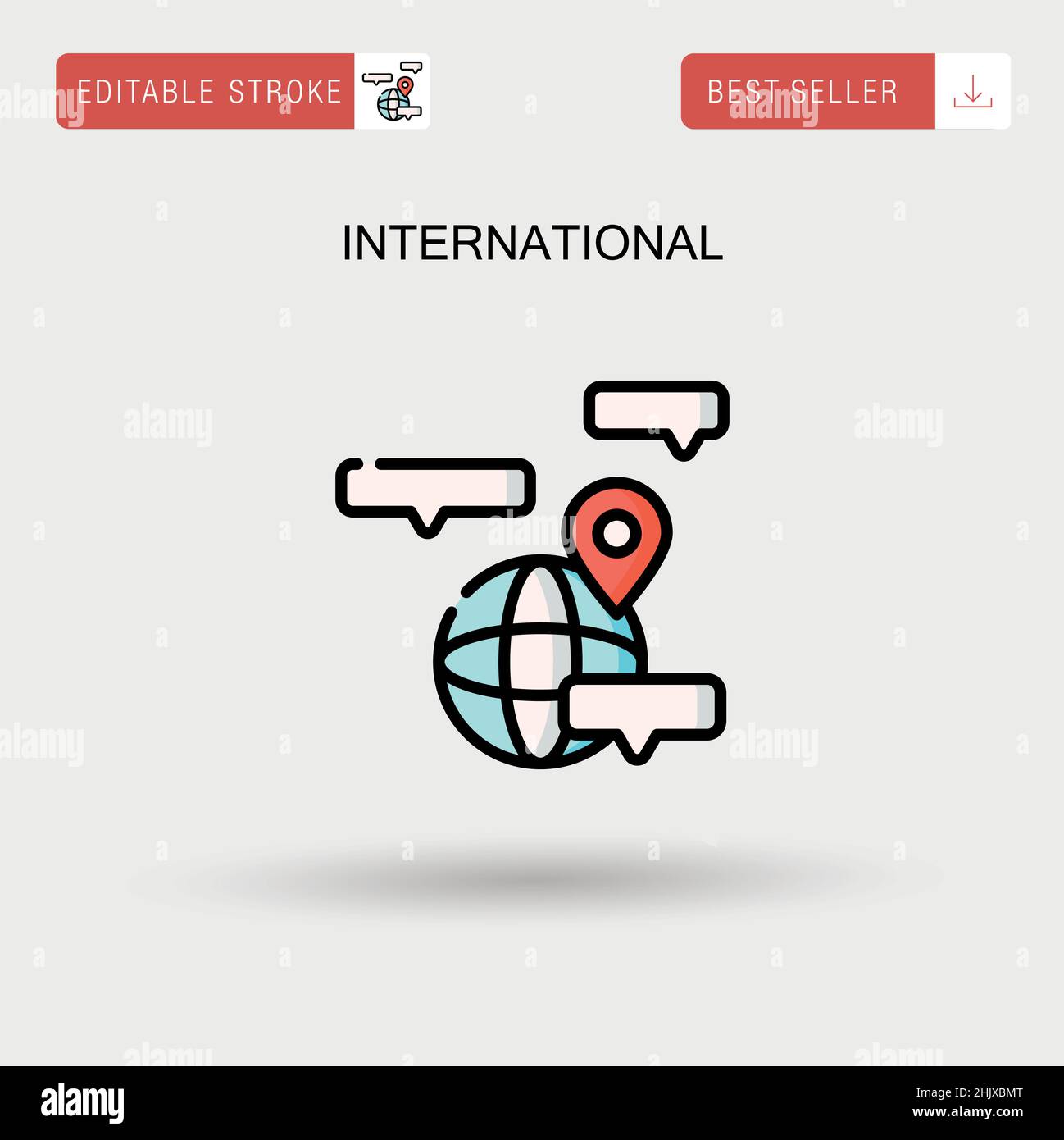 International Simple vector icon Stock Vector Image & Art - Alamy