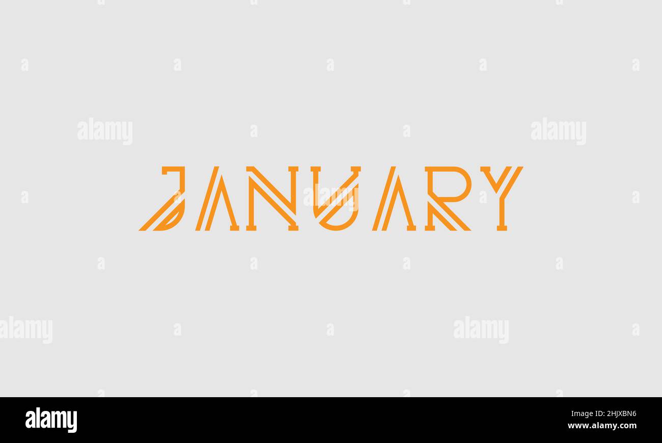 Month JANUARY in letters - Initial vector design - Premium Icon, Logo ...