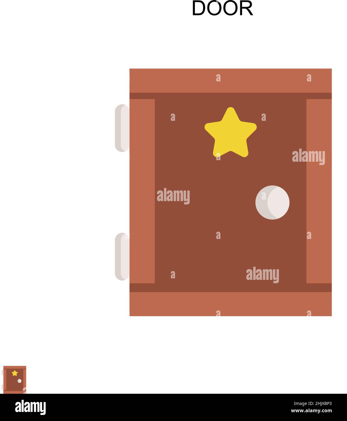 Door Simple vector icon. Illustration symbol design template for web ...