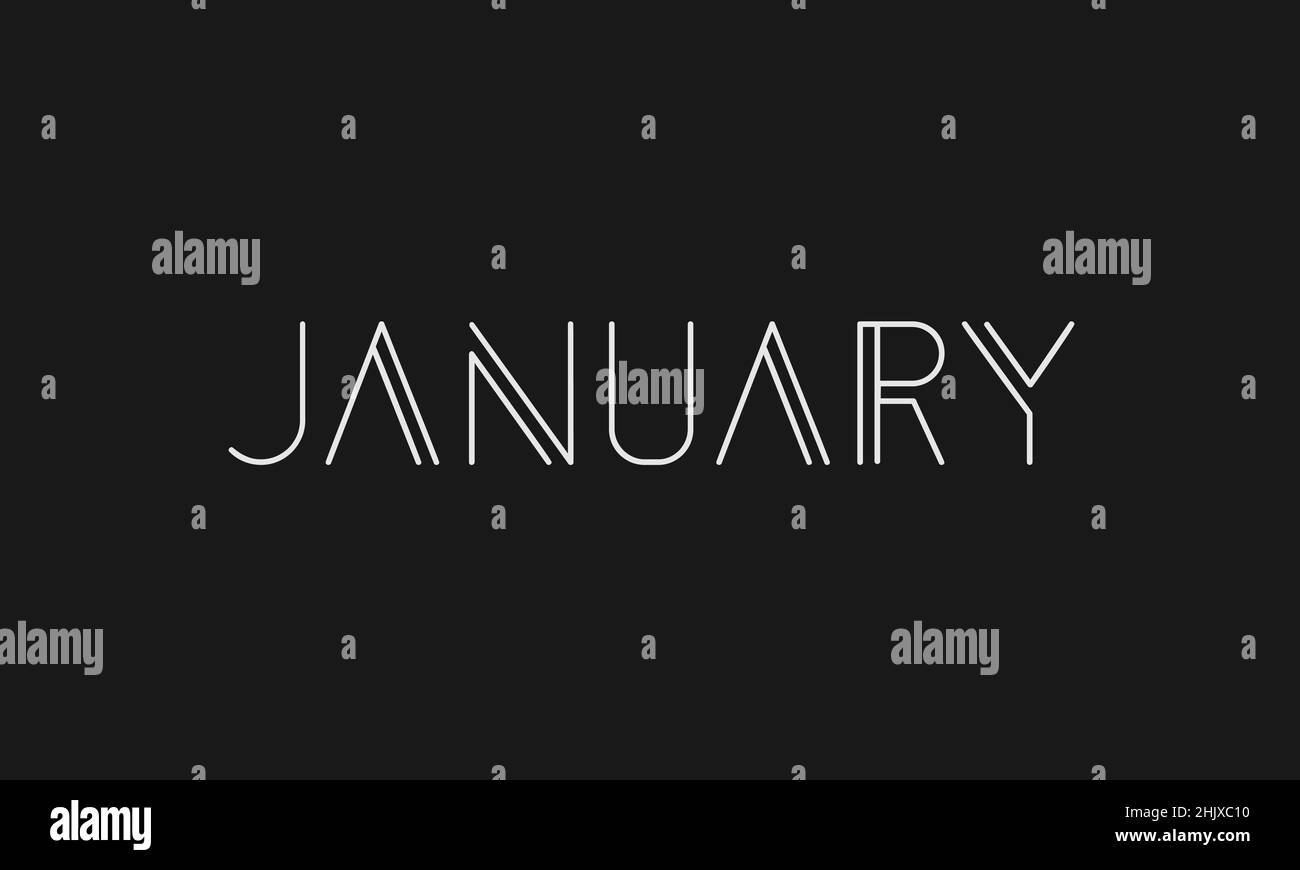 Month JANUARY in letters - Initial vector design - Premium Icon, Logo ...