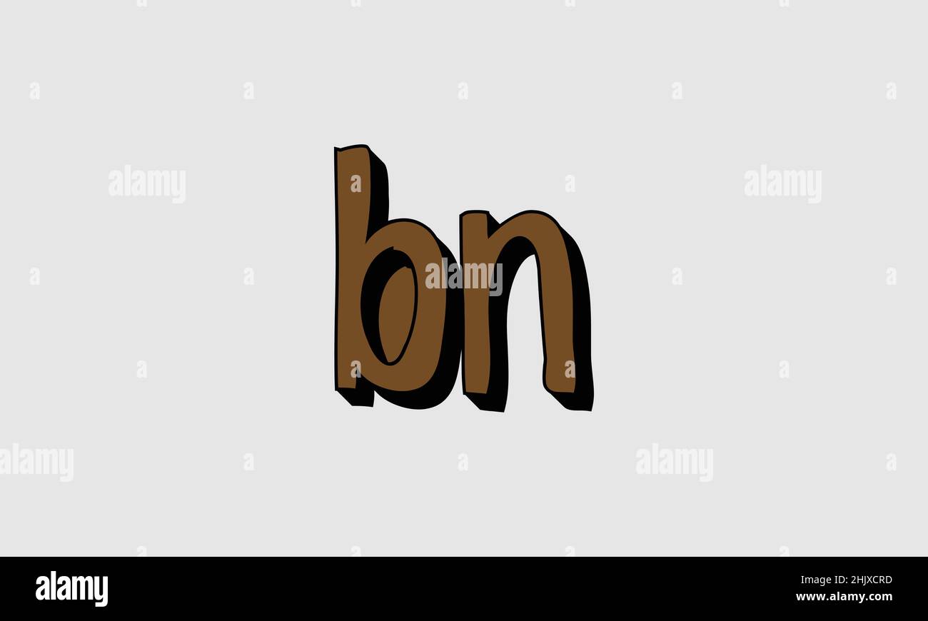 Bold letter icon BN - Initial vector design - Premium Icon, Logo vector ...