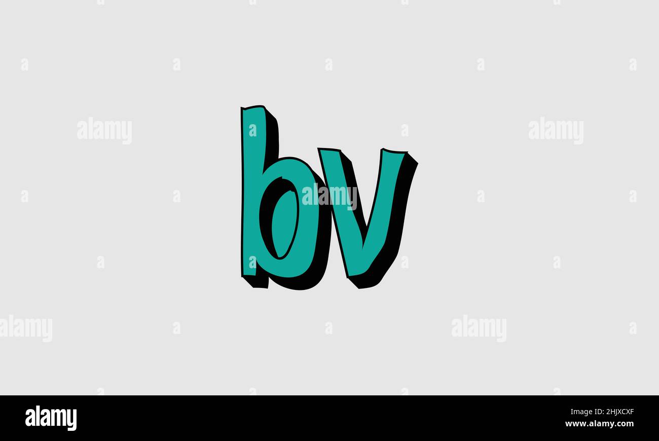 Bold letter icon BV - Initial vector design - Premium Icon, Logo vector ...