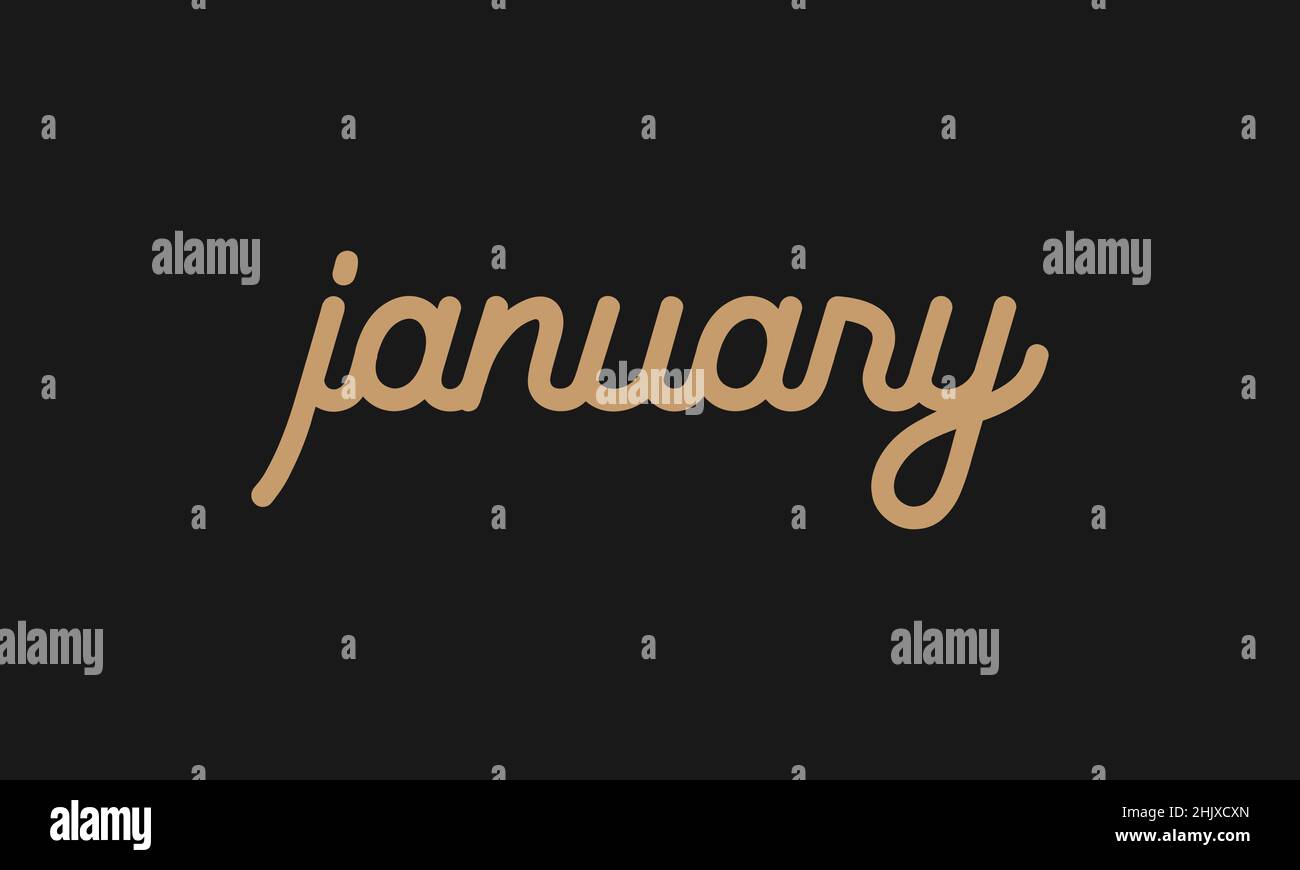 Month JANUARY in letters - Initial vector design - Premium Icon, Logo ...